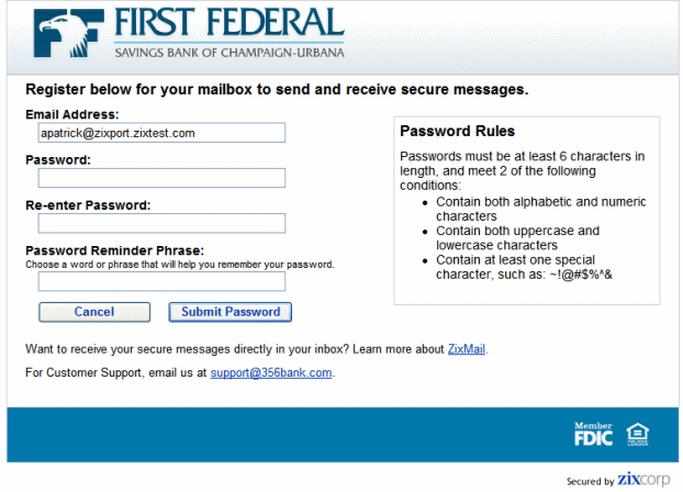 First Federal Savings Bank Secure Email User Awareness Program