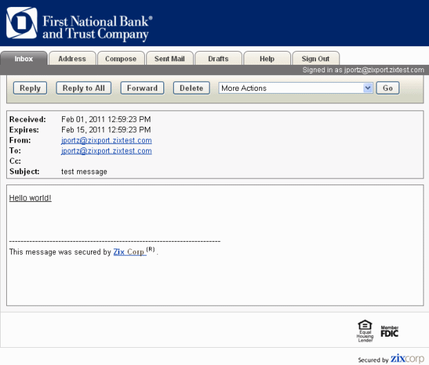 First National Bank and Trust Company Secure Email User Awareness Program