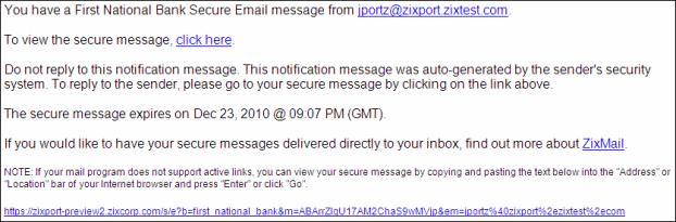 First National Bank of Howell Secure Email User Awareness Program