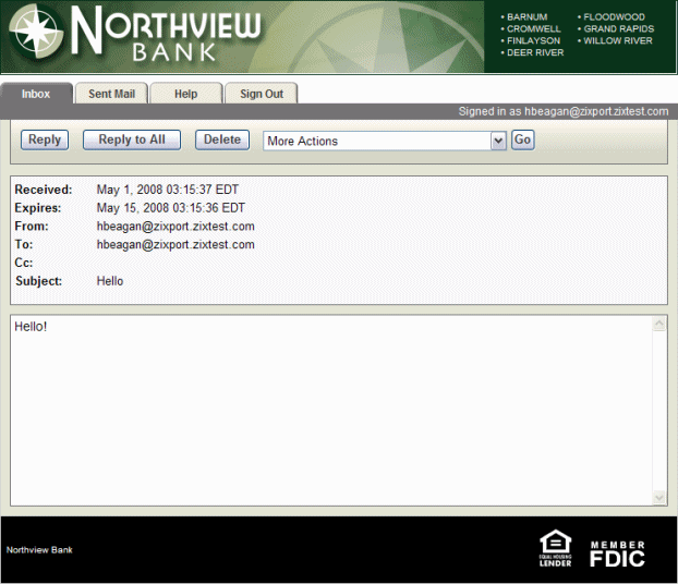 Northview Bank Secure Email User Awareness Program